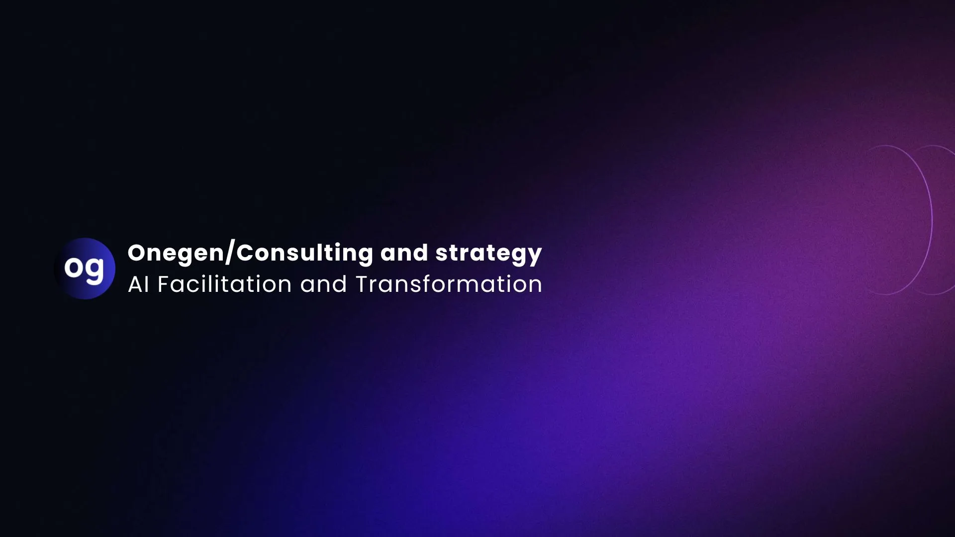 Generative AI consulting and strategy services - Onegen
